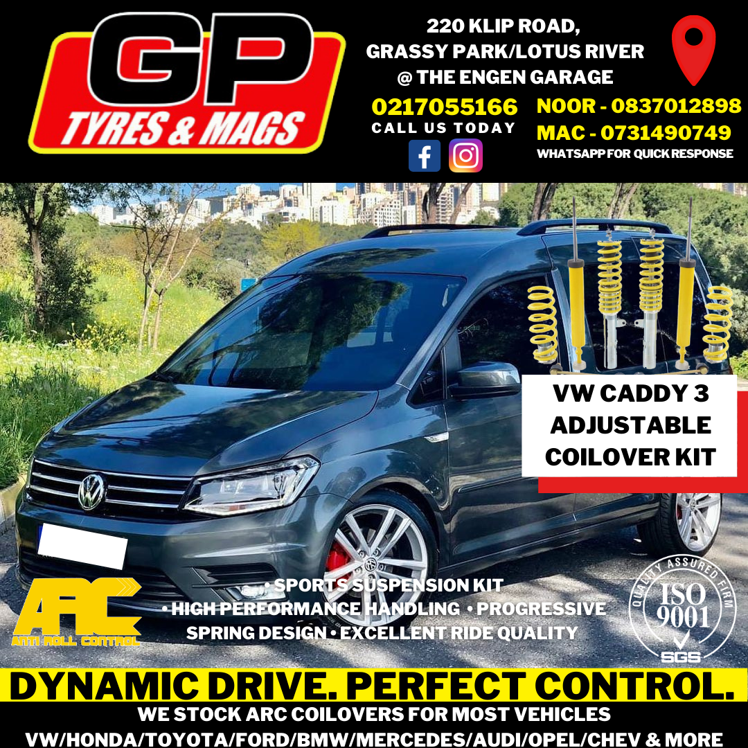 VW CADDY 3 ARC HEIGHT ADJUSTABLE COILOVER SET – GP Tyres & Mags