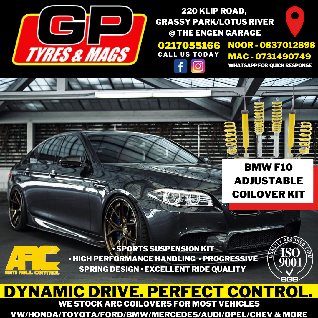 BMW F10 ARC HEIGHT ADJUSTABLE COILOVER SET – GP Tyres & Mags